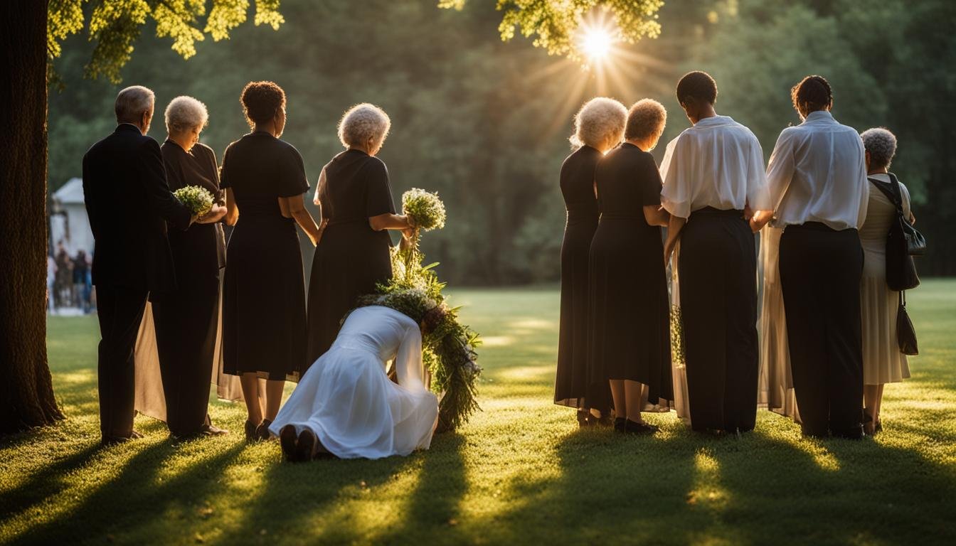 How do you lead a prayer at a funeral?